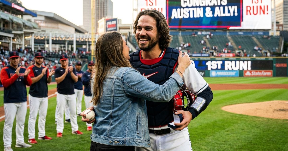 Austin Hedges Scores, Gets Engaged On Field After Guardians Game